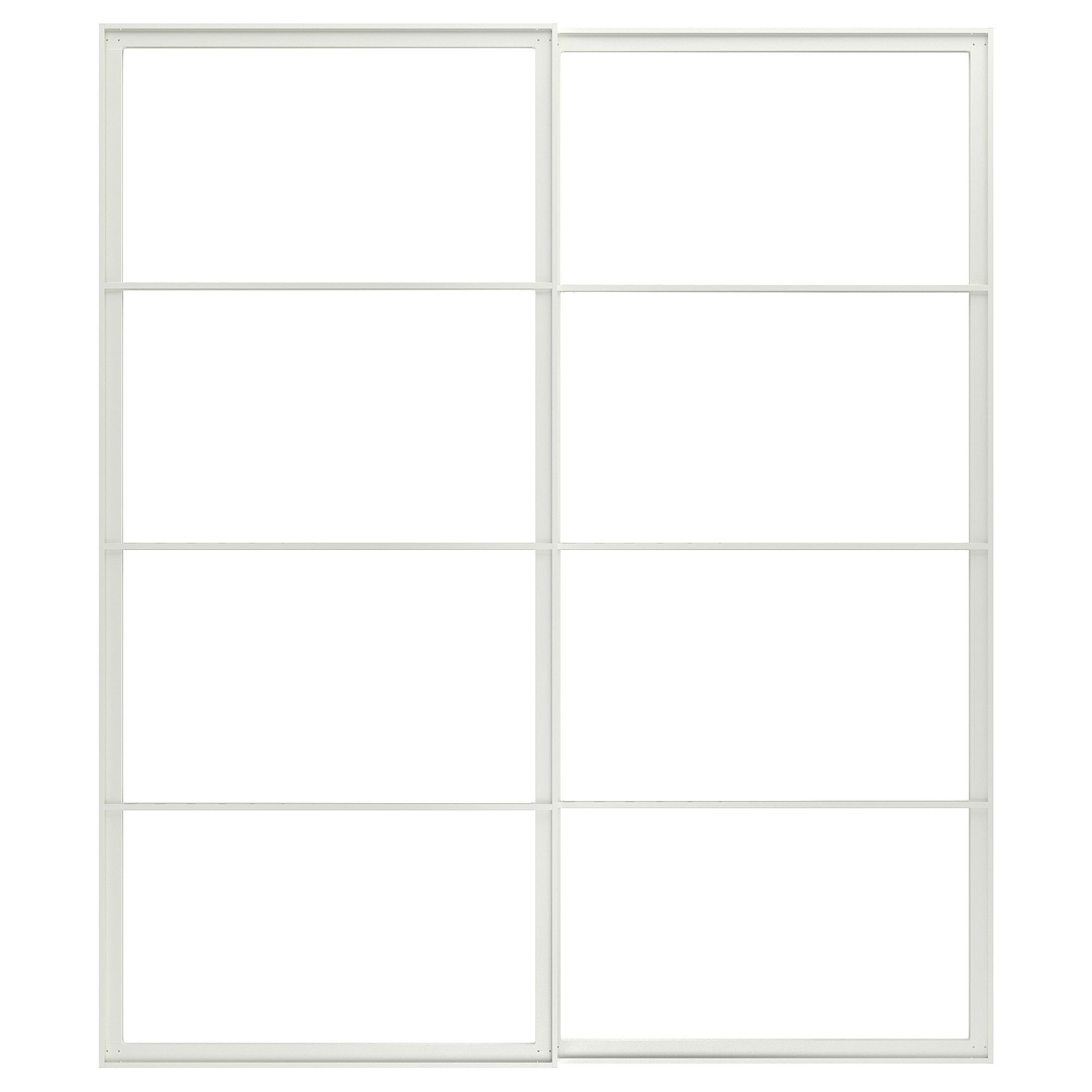 PAX white 200x236 cm pair of sliding door frames | IKEA