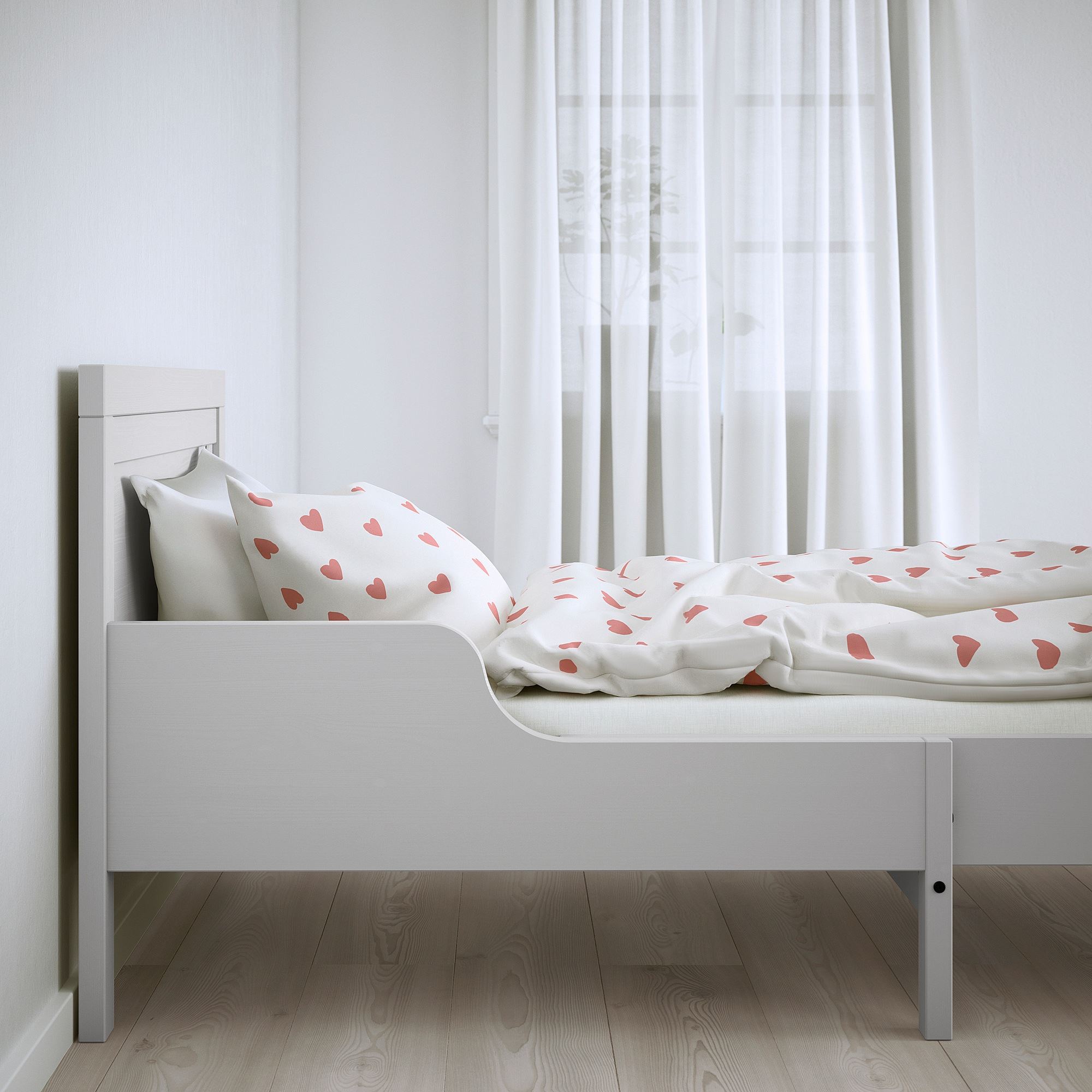 Sundvik Lindbaden Gri 80x200 Cm Uzayabilen çocuk Karyolası Ikea