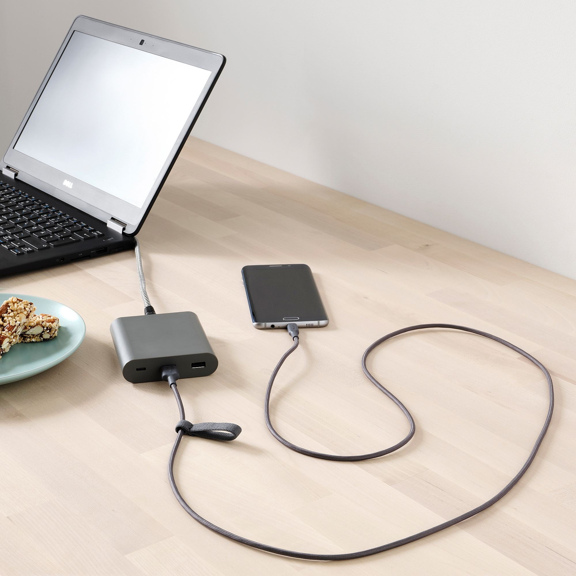 LILLHULT koyu gri 1.5 m mikro USB - USB kablo | IKEA