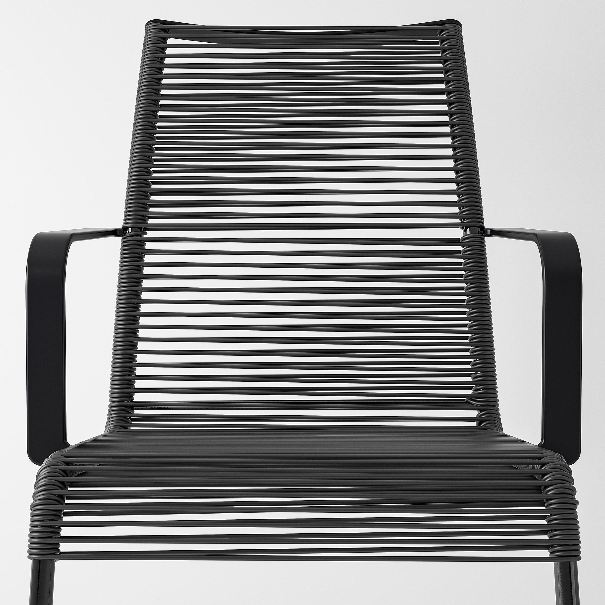 VASMAN siyah kolçaklı sandalye | IKEA