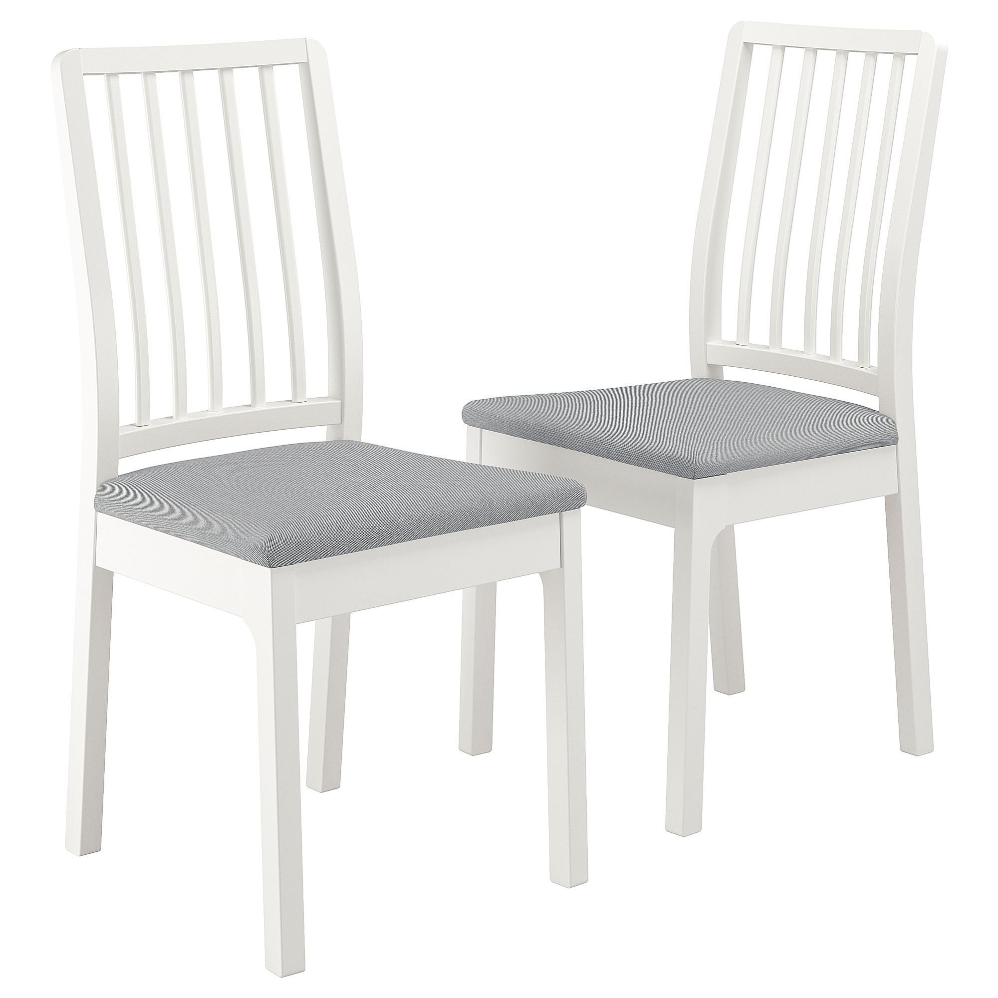 EKEDALEN white/orrsta light grey 2 chairs dining chair set | IKEA