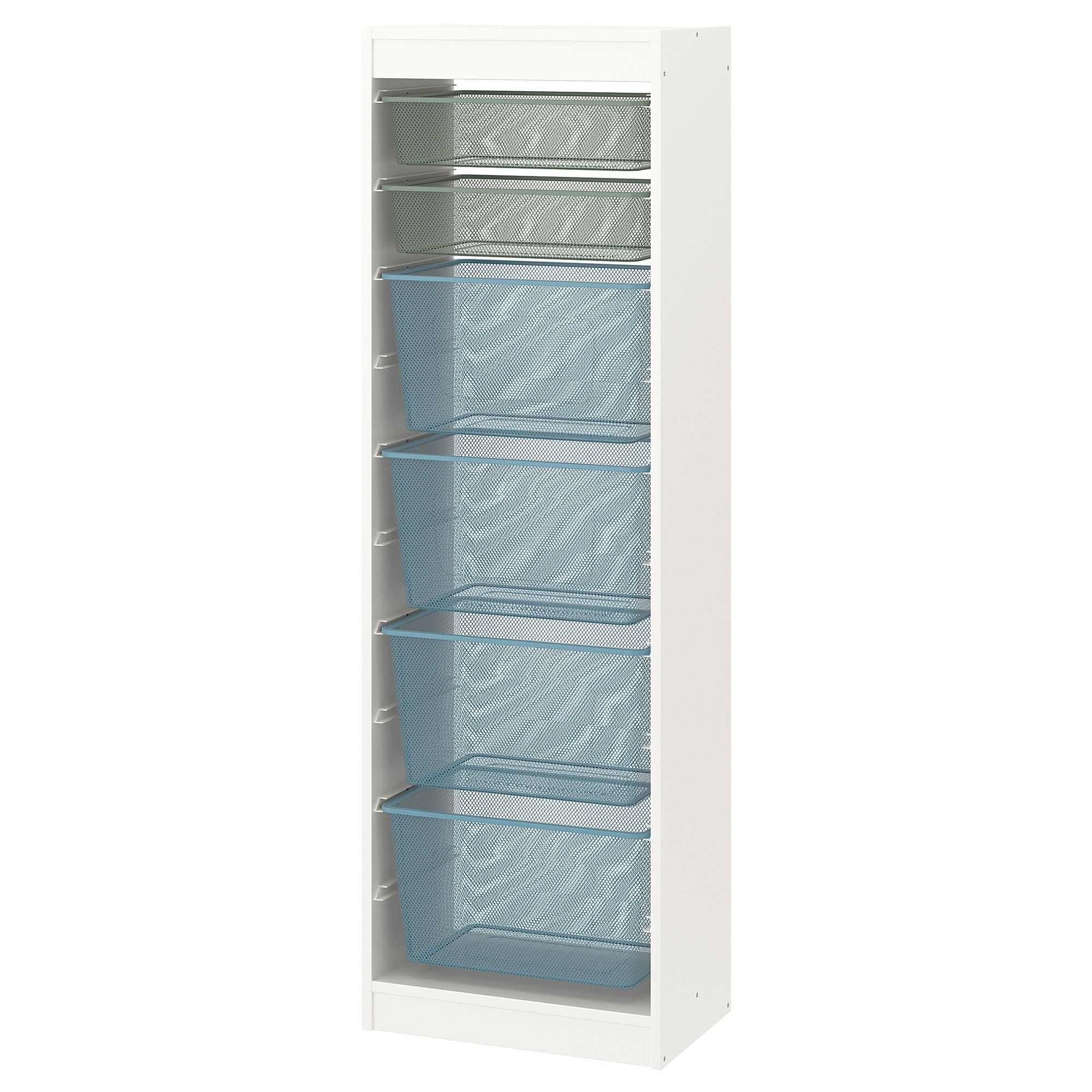 TROFAST white light green-grey-grey-blue 46x30x145 cm storage-unit | IKEA
