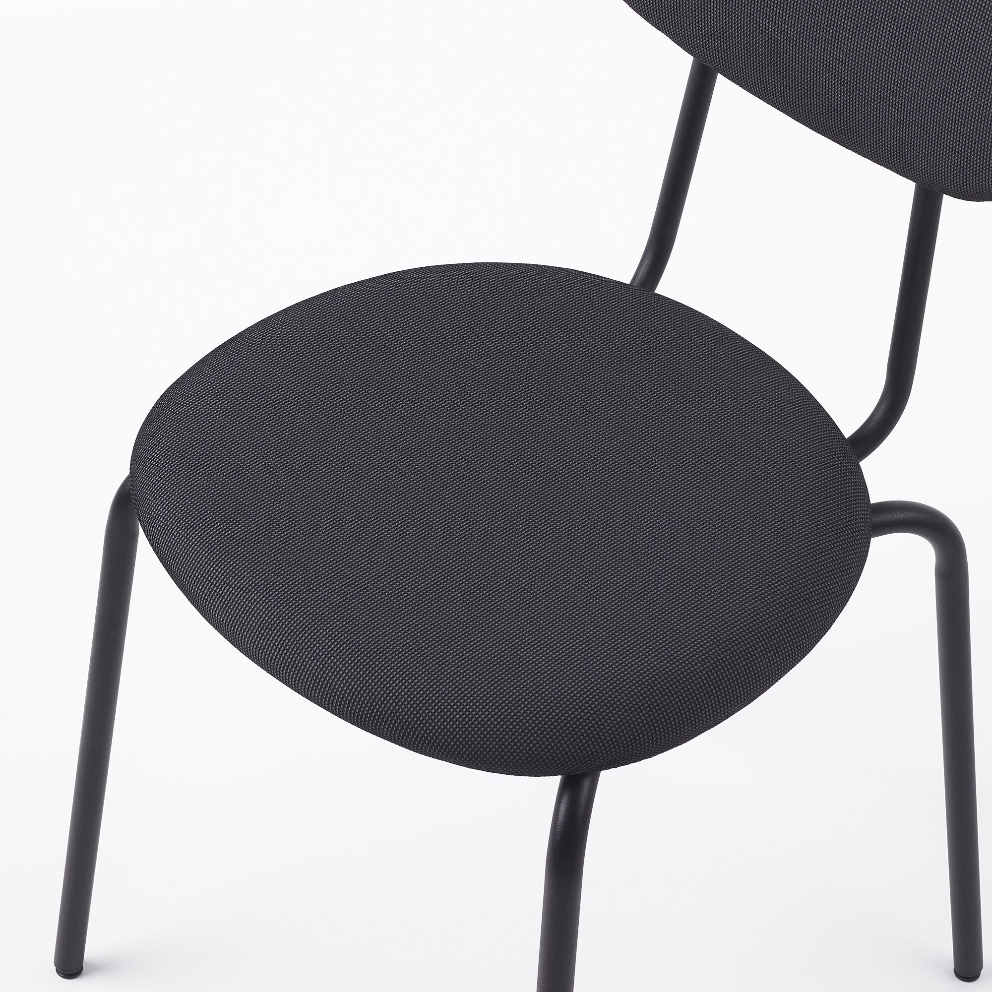 ÖSTANÖ Remmarn black-dark gray upholstered chair | IKEA