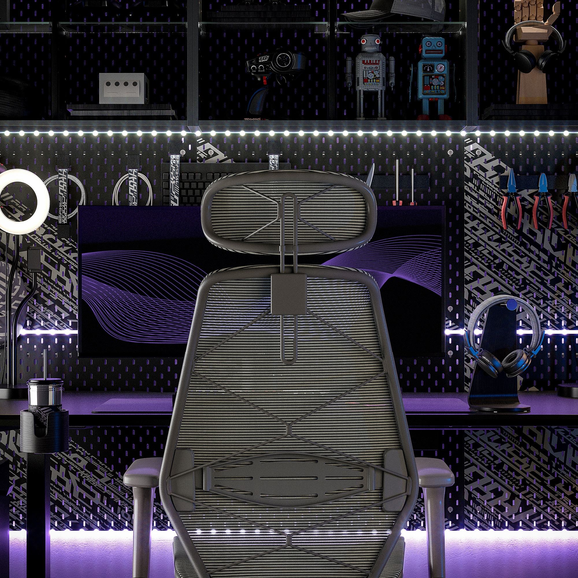 STYRSPEL grey/dark grey gaming chair | IKEA