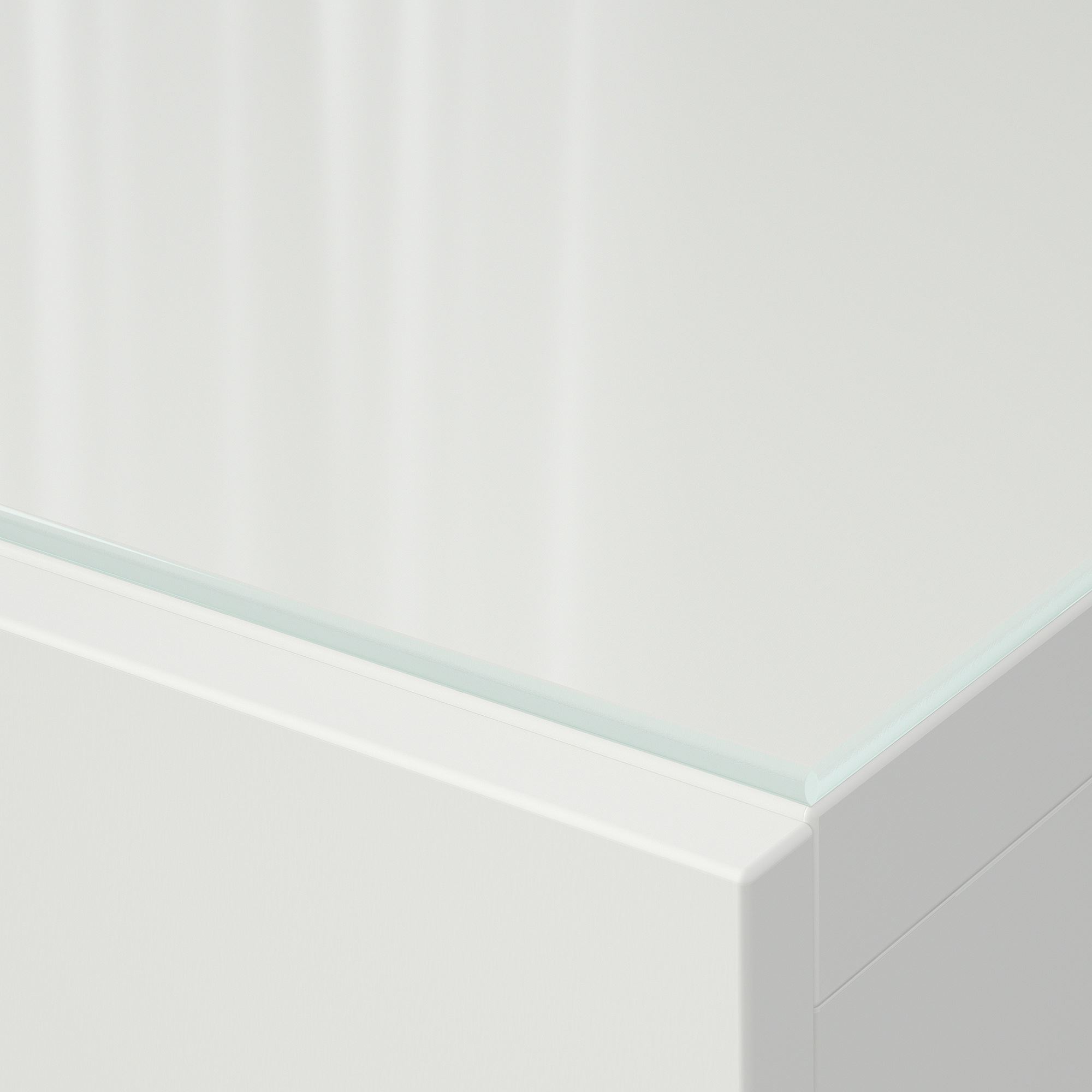 BESTA glass white 60x40 cm top panel | IKEA