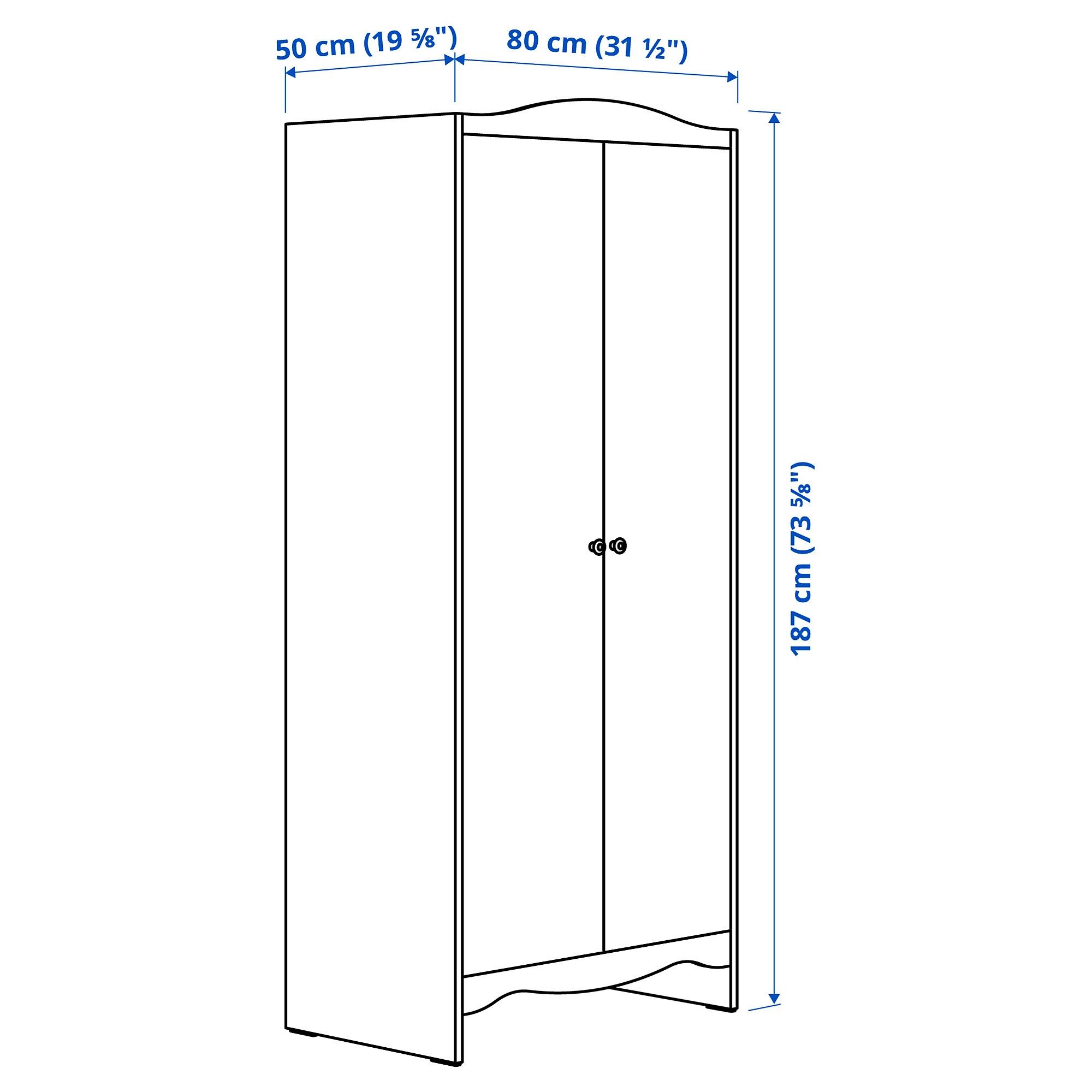 SmagÖra Beyaz 80x50x187 Cm çocuk Gardırobu Ikea