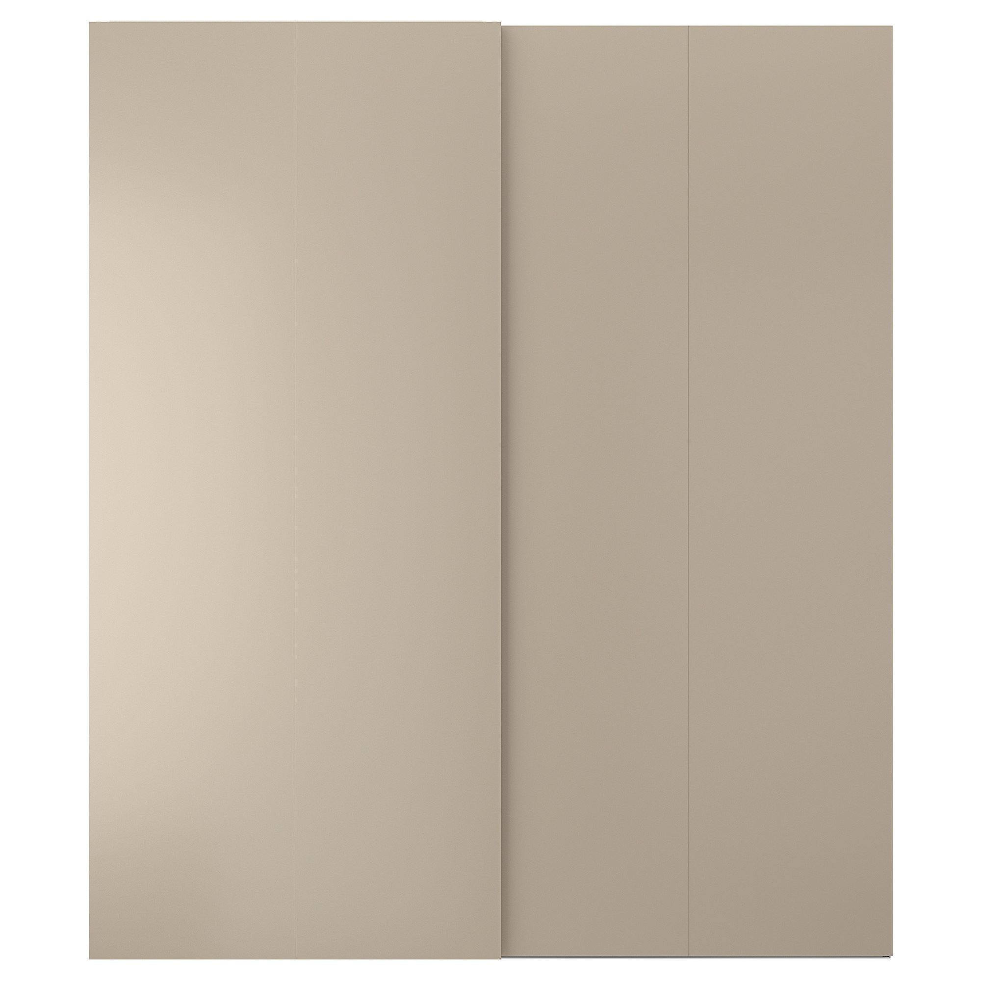 HASVIK beige 200x236 cm pair of sliding doors | IKEA
