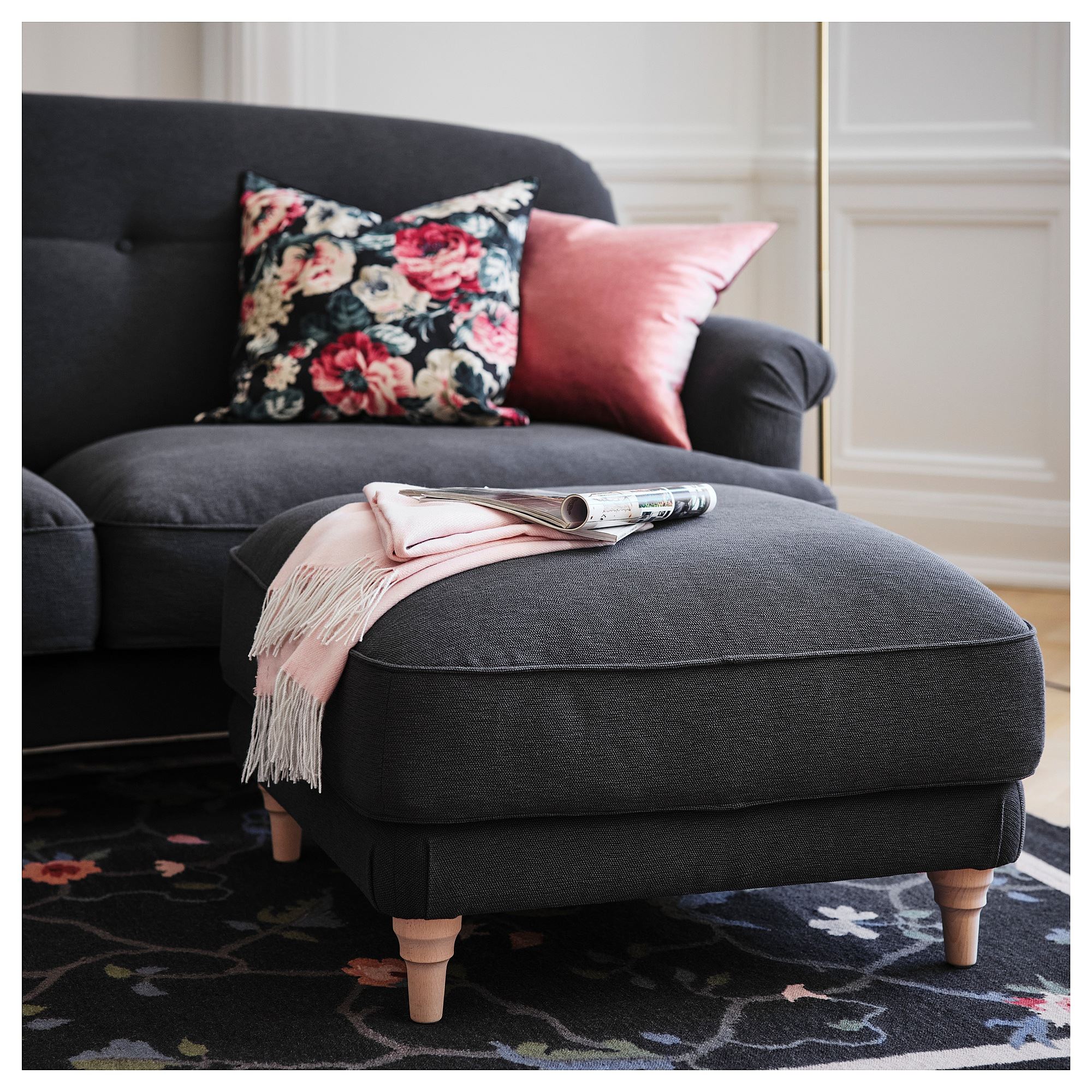 ESSEBODA knaback antrasit puf | IKEA