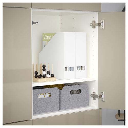 BESTA white/high-gloss/beige 120x40x192 cm storage combination | IKEA