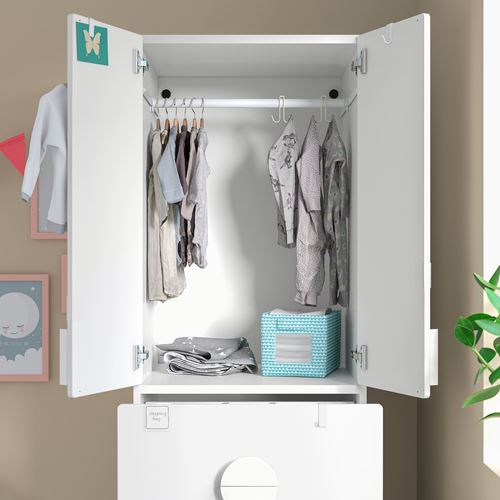 Smastad Beyaz 60x57x196 Cm çocuk Gardırobu Ikea
