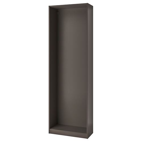 PAX dark grey 75x35x236 cm wardrobe frame | IKEA