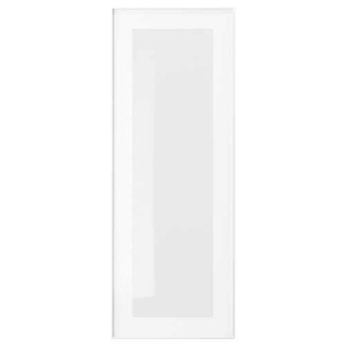 HEJSTA glass/white 30x80 cm glass door | IKEA