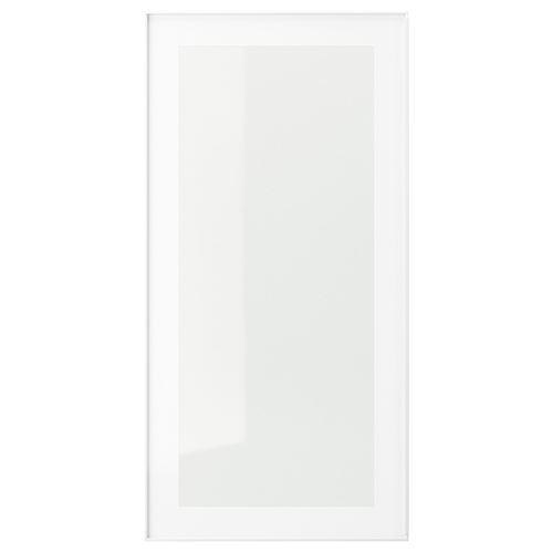 HEJSTA glass/white 40x80 cm glass door | IKEA