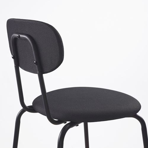 ÖSTANÖ Remmarn black-dark gray upholstered chair | IKEA