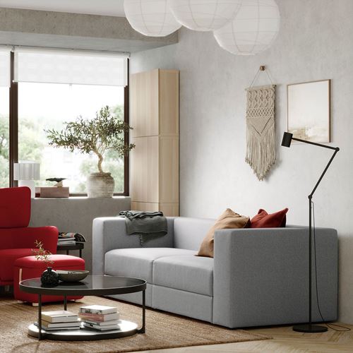 JATTEBO tonerud grey 3-seat sofa | IKEA