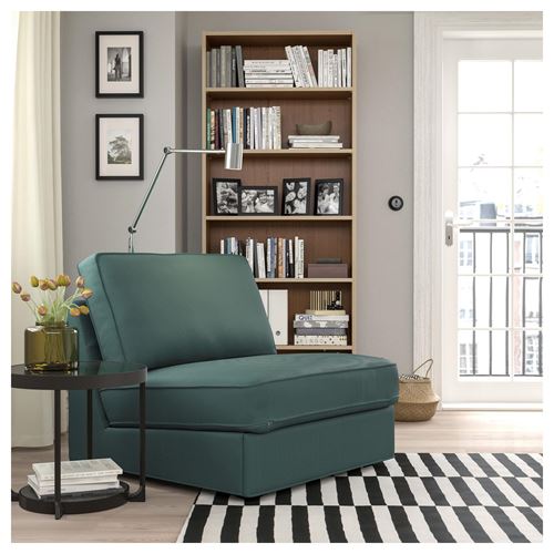 KIVIK kelinge grey/turquoise 1 seat sofa-bed | IKEA